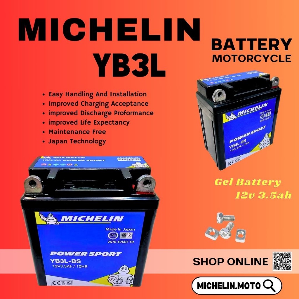 YB3 YB3L BATTERY MOTORCYCLE ( NO STARTER )KRISS110 KRISS100 KRISS FL DINAMIK120 KRISTAR NSR150 ...
