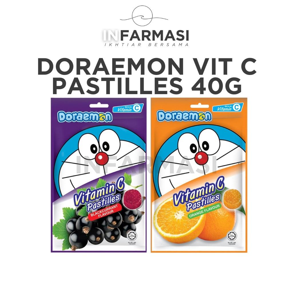 Big Foot Doraemon Vitamin C Pastilles – Gula-Gula Vitamin C Untuk Kanak-Kanak (40g, Oren ...