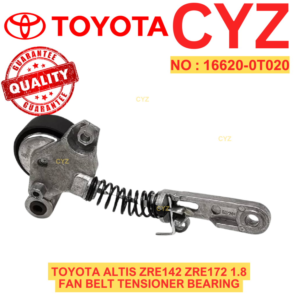 Fan Belt Tensioner Bearing TOYOTA ALTIS ZRE142 ZRE172 1.8 16620-0T020 ...