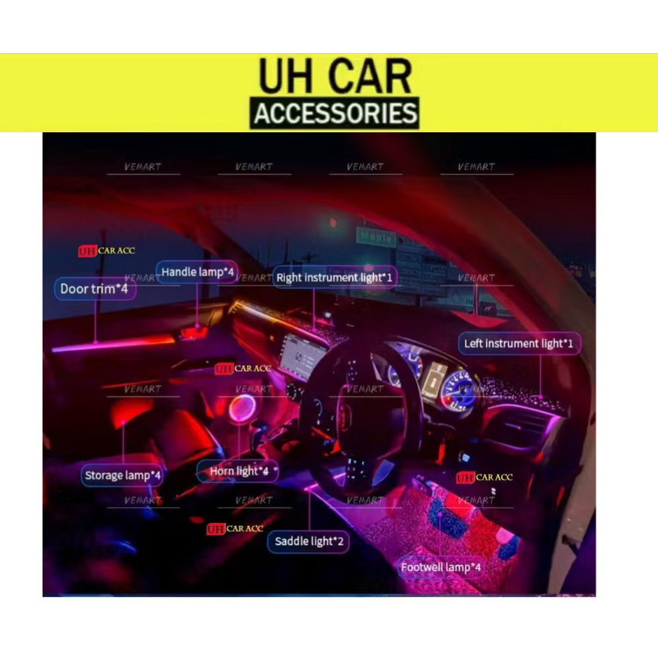 TOYOTA HILUX REVO ROCCO ROGUE 2016-2025 LED INTERIOR AMBIENT LIGHT LAMP ...