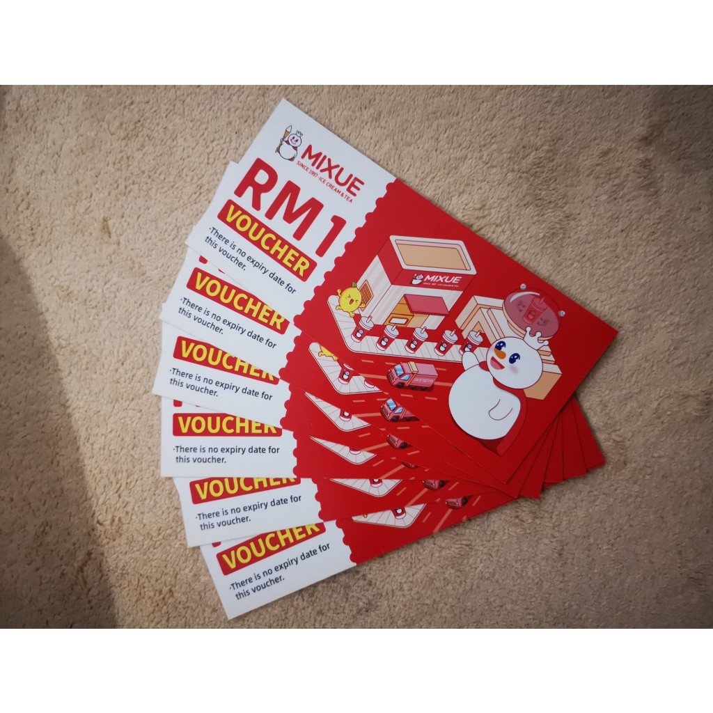 Mixue Ice Cream Tea RM 1 Voucher for all outlet (BUY 10 FREE 2) NO ...