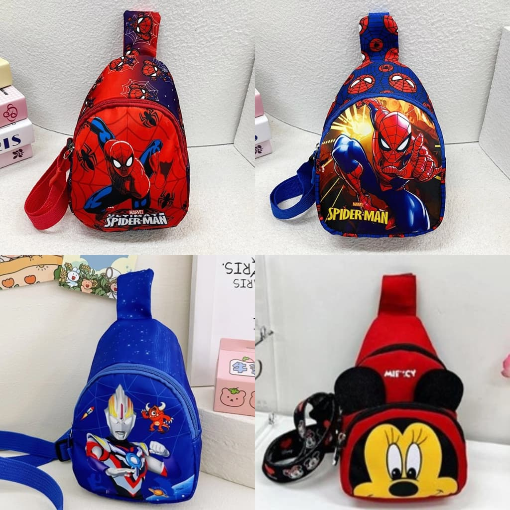 Raya 2025 Beg Sandang Budak Cartoon Shoulder Sling Spiderman Ultraman ...