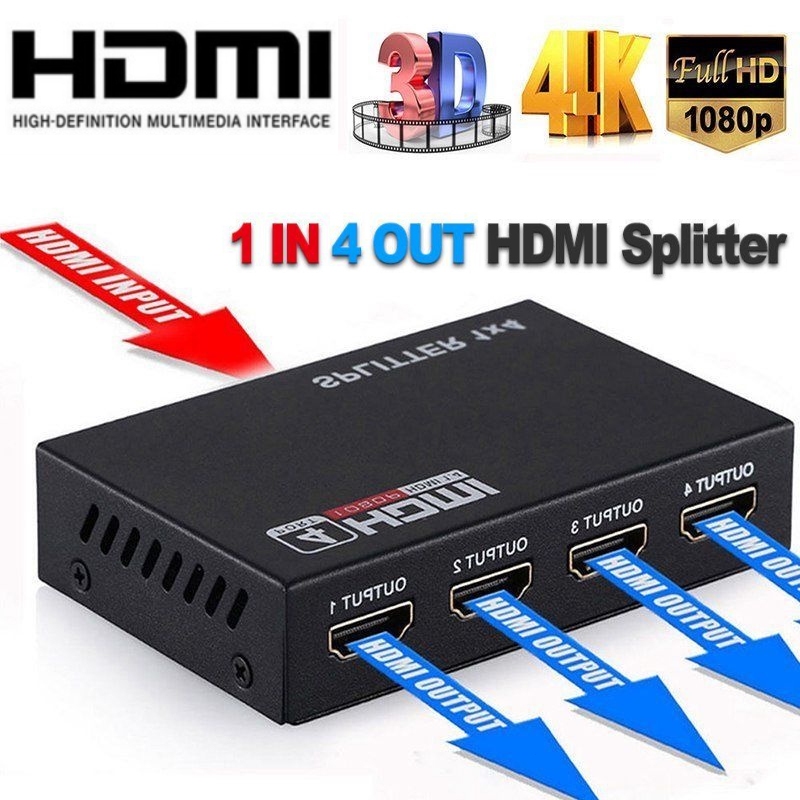 HDTV/HDMI SPLITTER 1 IN 2/4 OUT FULL HD for Astro / PC/ Laptop/ DVD ...