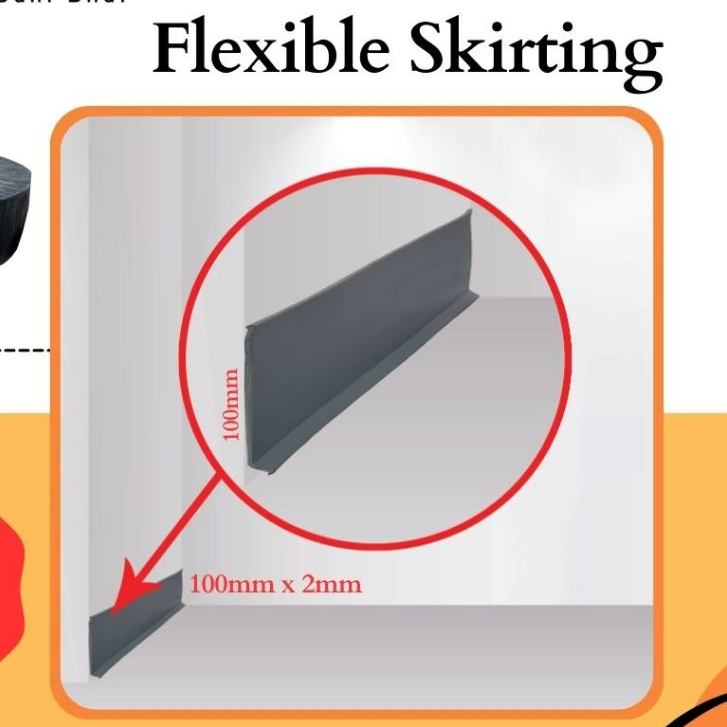 Flexible Vinyl Skirting for Resilient Flooring 100mm (5Meter/pcs ...