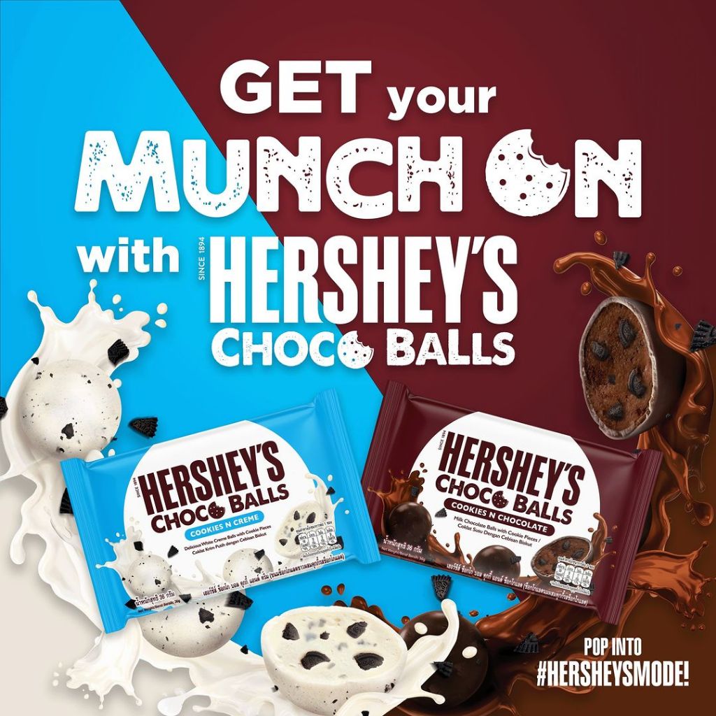 HERSHEY'S CHOCO BALLS 36G COOKIES N (CHOCOLATE / CREME / DARK CHOCO ...