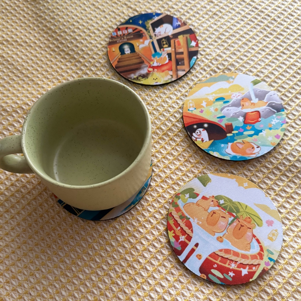 Standard Round Coasters (10cm x 10cm) | Shopee Malaysia