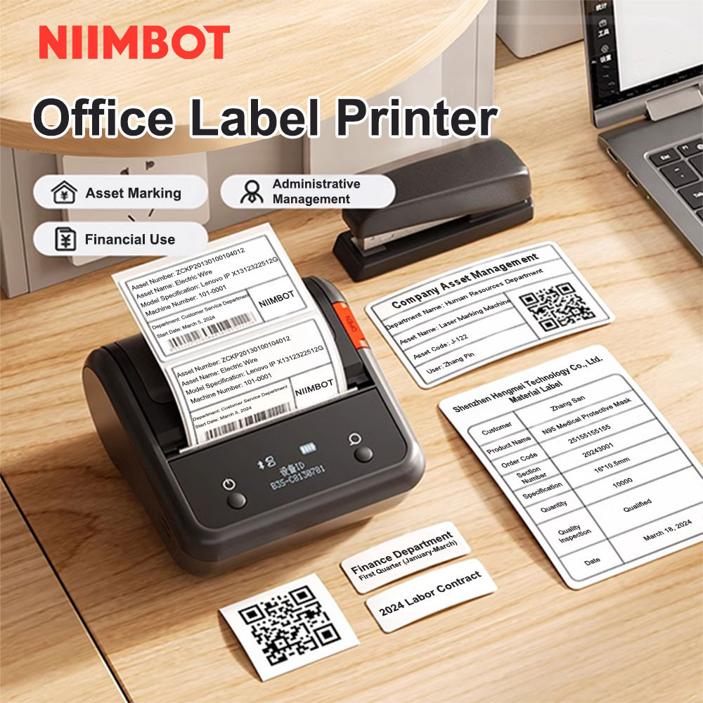 NIIMBOT B3S Label Printer Inkless Bluetooth Portable For Huge Size 20-75mm Label Maker Mini Mart ...