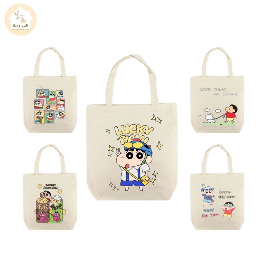 Crayon Shin-chan Design Tote Bag Cute Cartoon Anime Shopping Bag Canvas ...