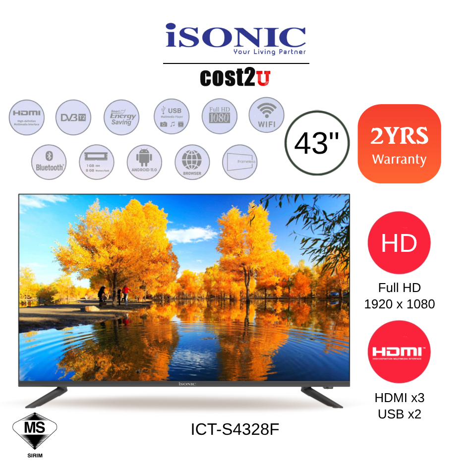 Isonic (43/55") LED Full HD Android TV / QLED UHD Google TV | ICT ...