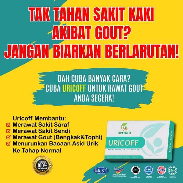 URICOFF PENAWAR GOUT PERISA LEMON | Shopee Malaysia