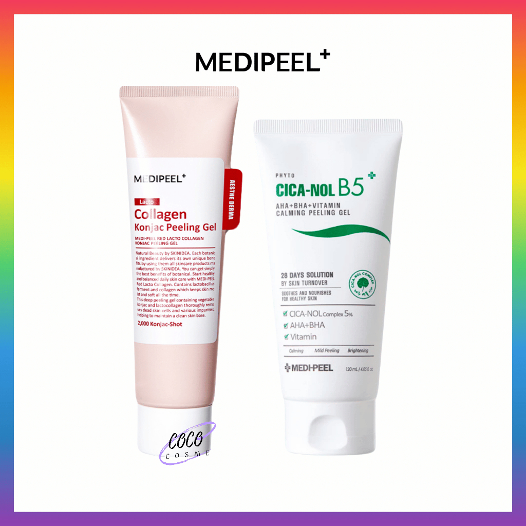 MEDIPEEL Cica-Nol B5 AHA BHA Vitamin Calming Peeling Gel 120ml / Red Lacto Collagen Konjac ...