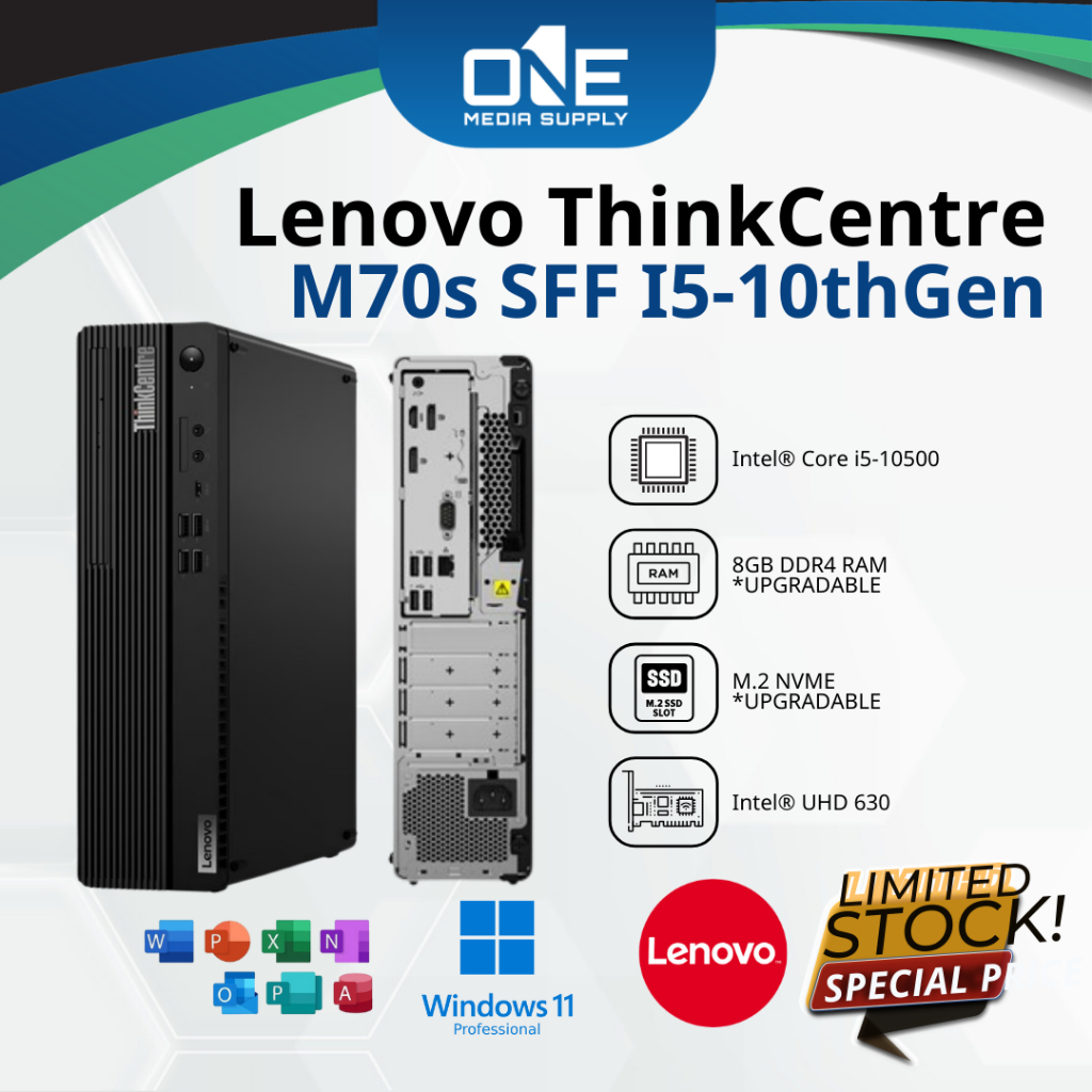 LENOVO ThinkCenter M70s SFF CORE I5 10th GEN / UP TO 1TB NVME SSD (NEW ...