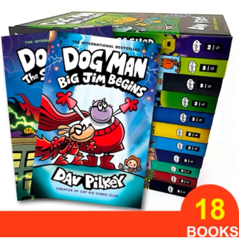 [READY STOCK ] Dog Man / Cat Kid Collection (18 Books Hardcover ...