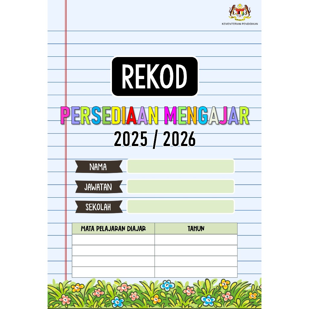 Softcopy (editable) Fail Rekod Persediaan Mengajar Colourful Notebook ...