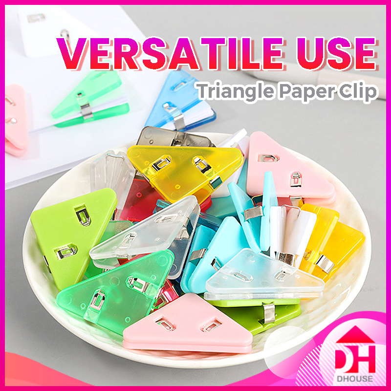 Triangle Corner Clip Clamp Page File Holder Bookmark Memo Clipper ...