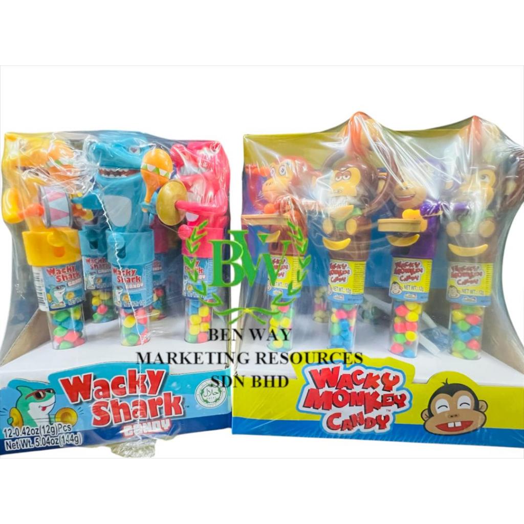 WACKY CANDY TOYS 12G x 12'S - MONKEY / SHARK | Shopee Malaysia