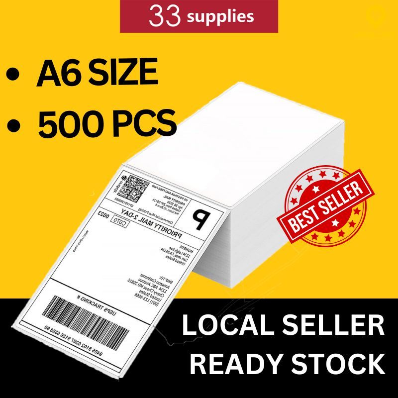 A6 Thermal Paper Labels A6 Airway Bill Paper AWB 100mm x 150mm 500pcs ...