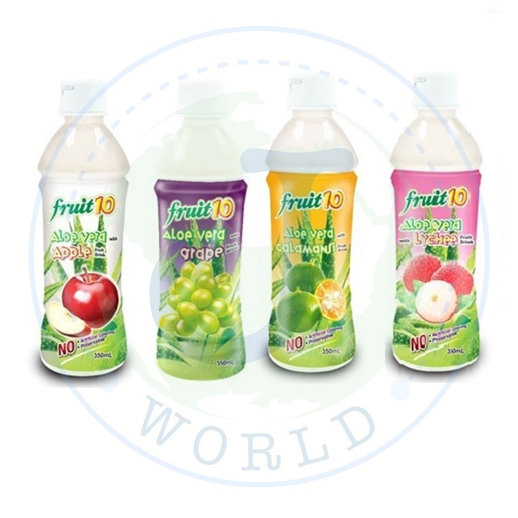 FRUIT 10 ALOE 350ML (APPLE / CALAMANSI / GRAPE / LYCHEE) HALAL MINUMAN ...