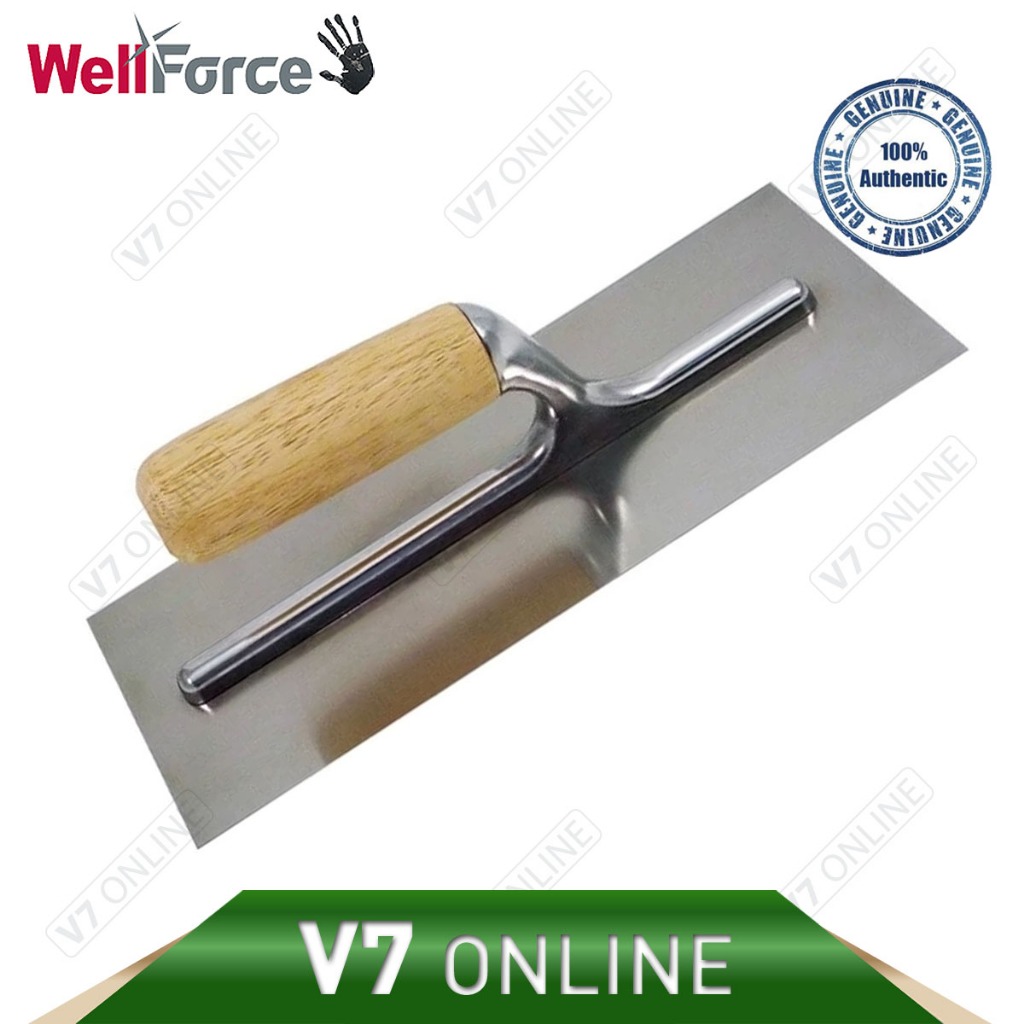 WELLFORCE Plaster Trowel Wood Handle (Carbon Steel) 114x279mm [WF-16100 ...