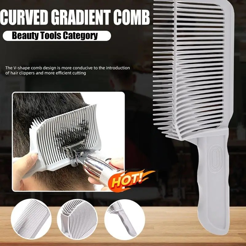 Men's Fade Fading Comb Salon Barber Comb Push Clipper Comb Haircut Comb Flat Top Hair Comb ...