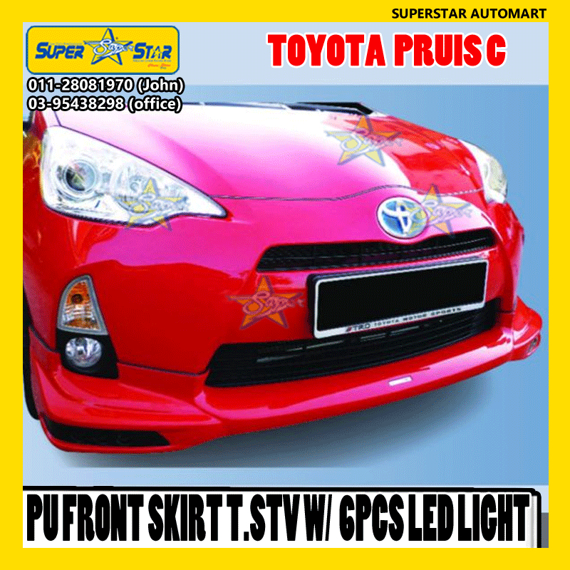 TOYOTA PRIUS-C TRD SPORTIVO STYLE BODYKIT (T.STV) SKIRT LIP FOR PRIUS C ...