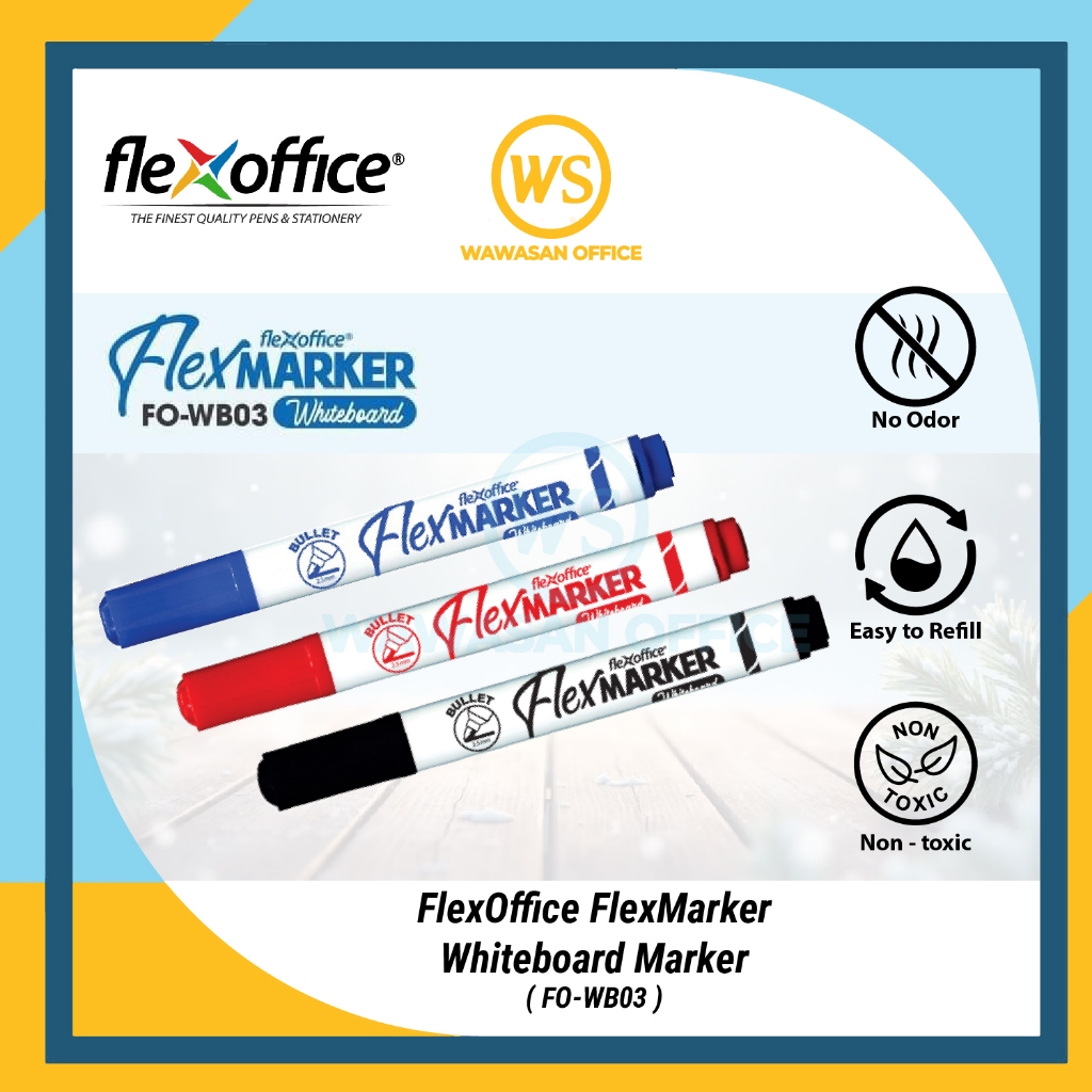 Flexoffice Flexmarker / Whiteboard Marker Pen / White Board Marker ...