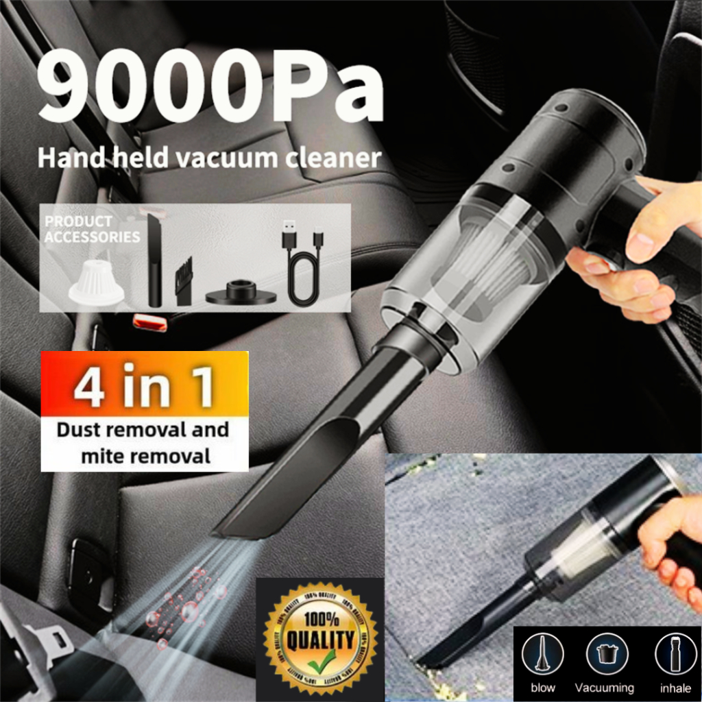 9000Pa Mini Cordless Vacuum Cleaner Rechargeable & Portable Wireless ...