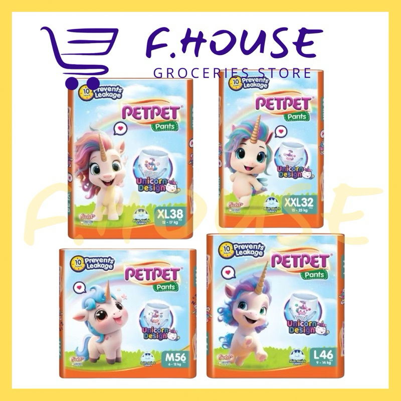 PETPET Unicorn Gold+ Pants Baby Diapers M56/L46/XL38/XXL32 (1 Packs) | Shopee Malaysia