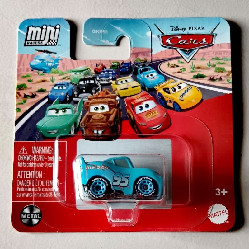 DISNEY PIXAR CARS MINI RACERS Dinoco Lightning McQueen Diecast 1:110 ...