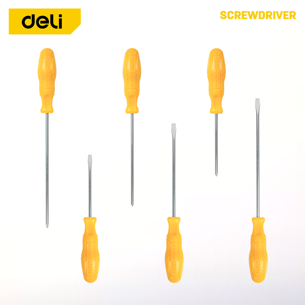 DELI Screwdriver (Slotted / Phillips) DL6251001 / DL6251501 / DL6262001 ...