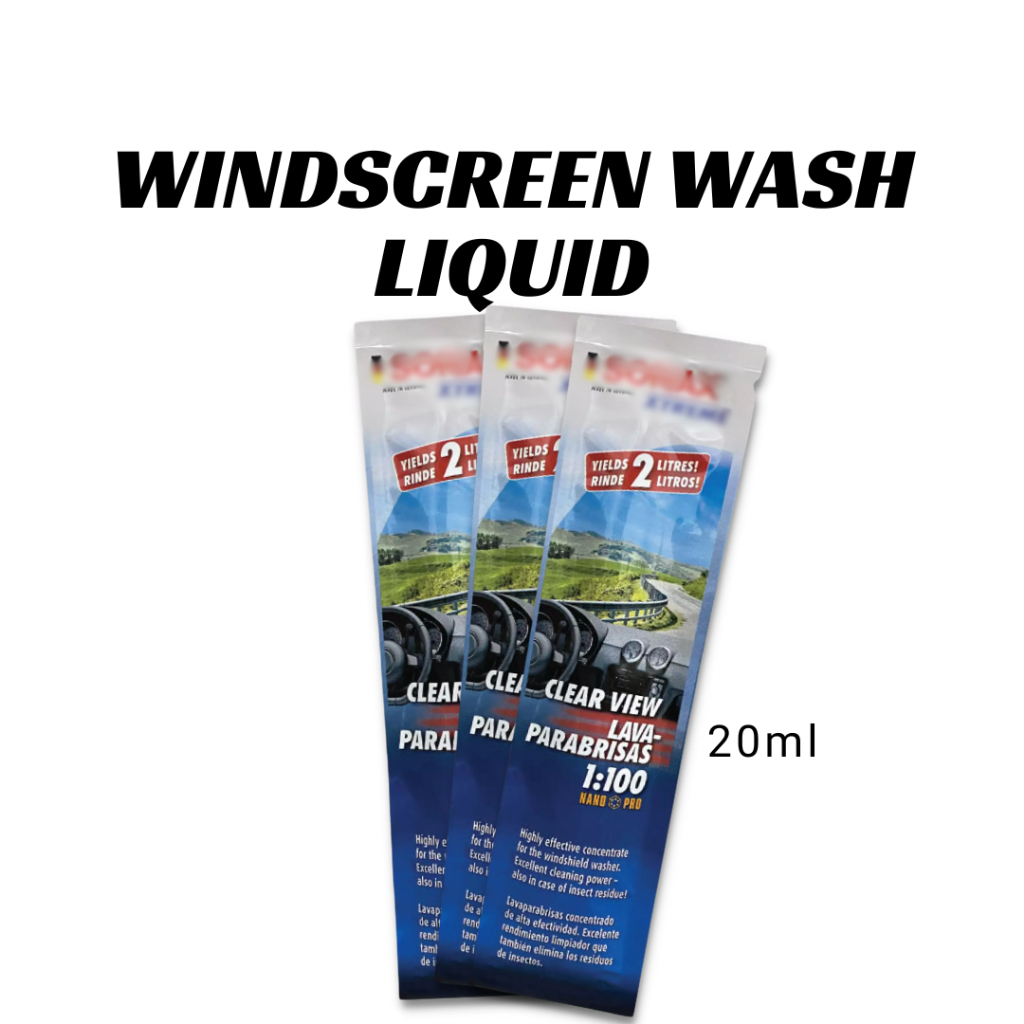 ClearView Windscreen Wiper Wash 1:100 Concentrate 20ml Car Care Glass ...