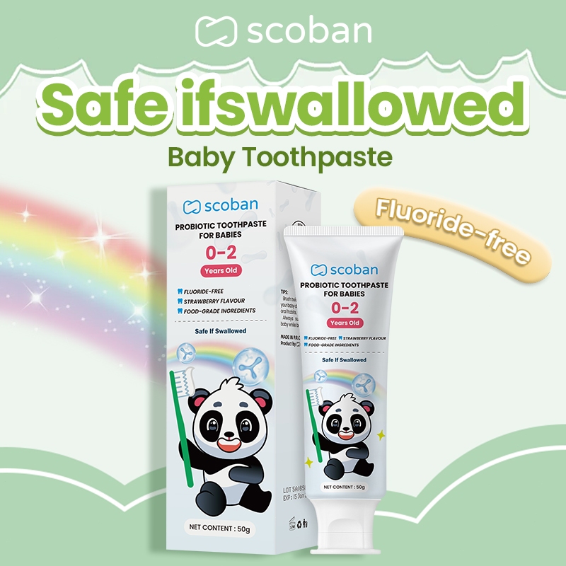 scoban Baby Toothpaste For 0-2 Years Old Kids Toothpaste Fluoride-free ...