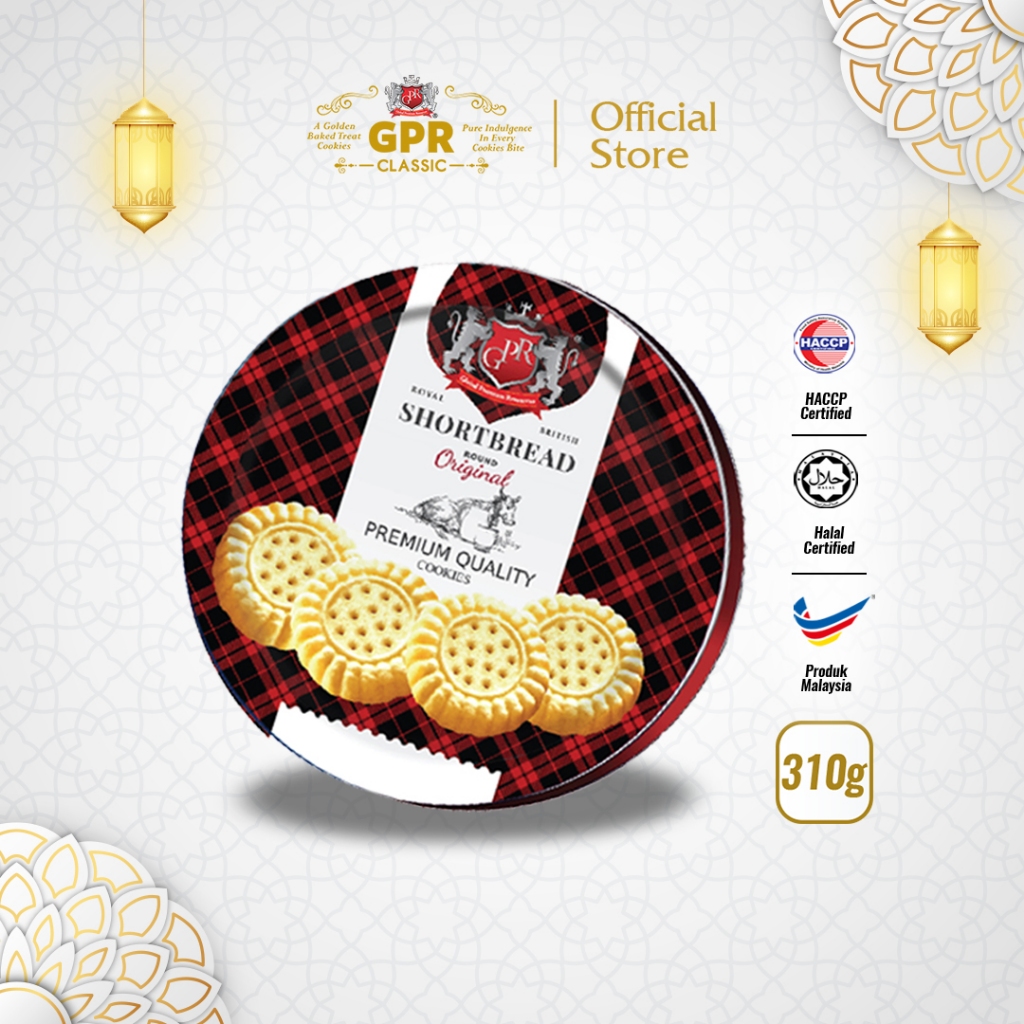 GPR Shortbread Cookies Original Flavor Tin (310g) Biskut Biscuit 126 ...