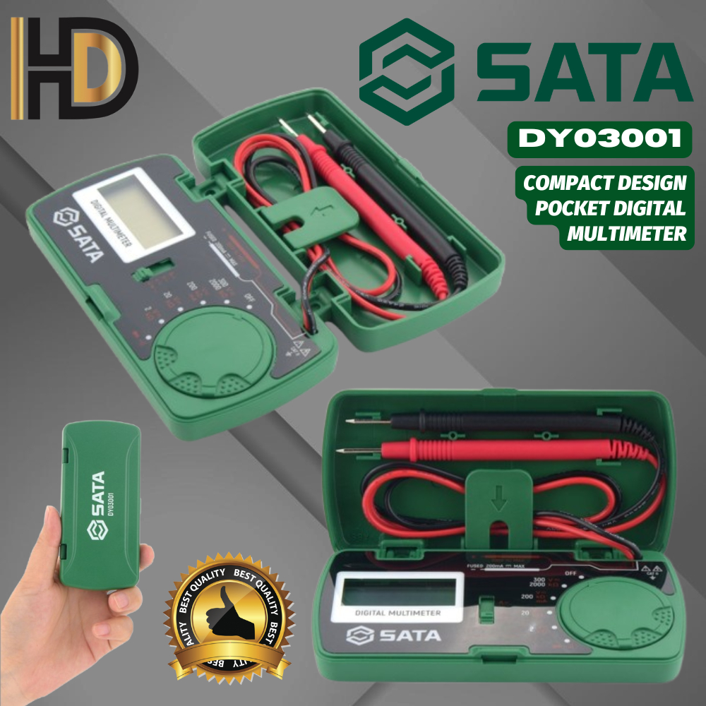 SATA Super Compact Pocket Digital Multimeter / Mini Pocket Digital ...