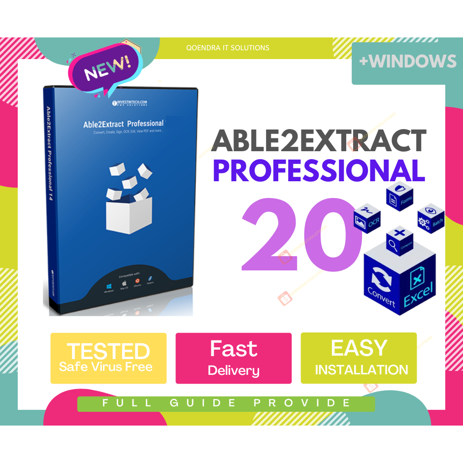 Able2Extract Professional 20 | +Video Guide | Full 𝐀𝐜𝐭𝐢𝐯𝐚𝐭𝐞𝐝 | Shopee ...