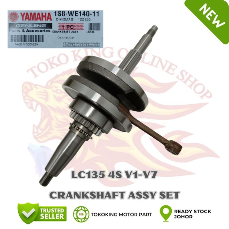 YAMAHA LC135 4S V1 V2 V3 V4 V5 V6 V7 LC 135 4SPEED 4 SPEED 4 S STD CRANKSHAFT ASSY COMP SET ...