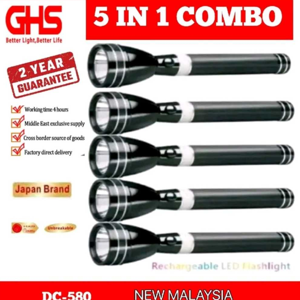 GHS DC80 Plus 5pcs 5in1 Original Japan Torch Light Long Range New ...