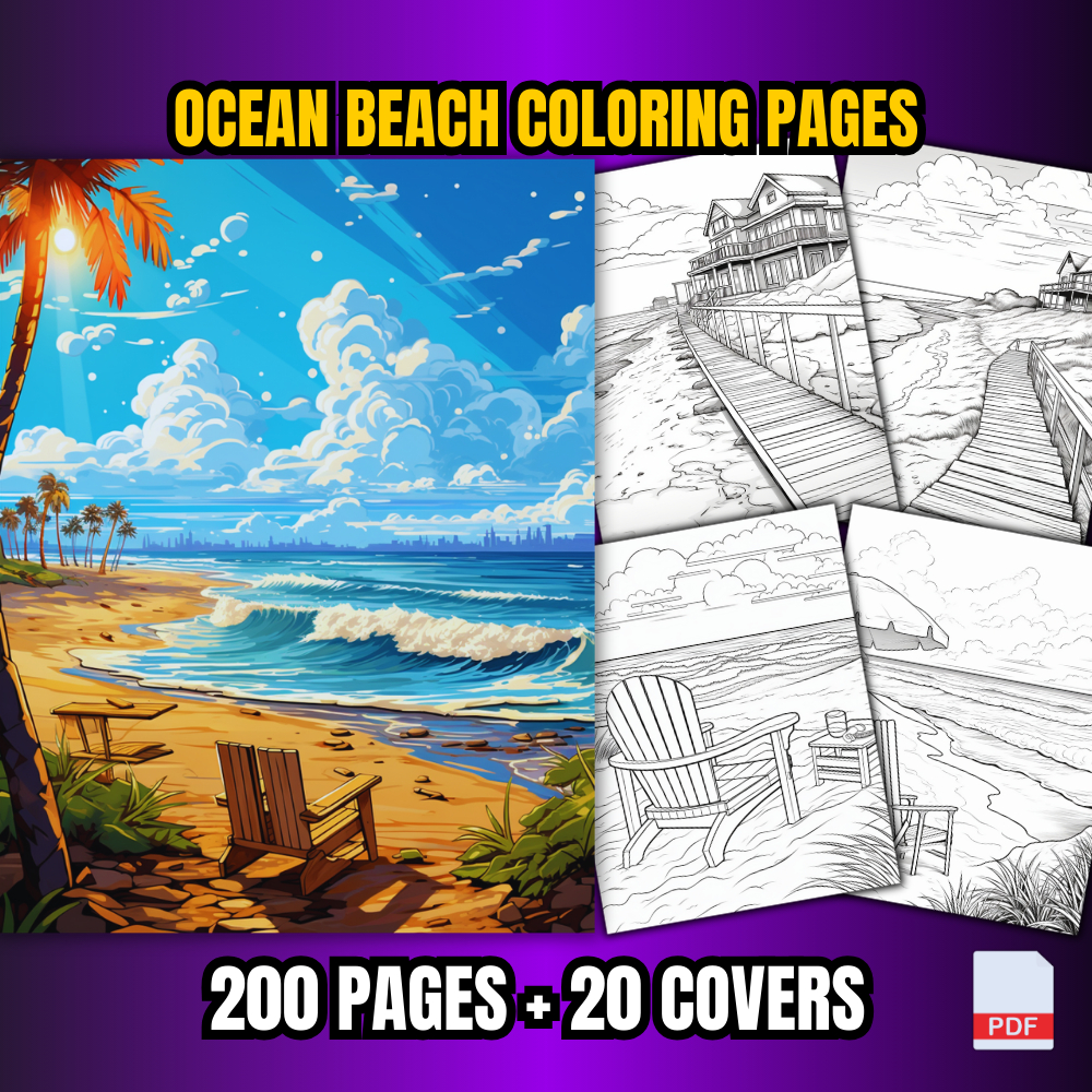 [PDF] 200 Ocean Beach Coloring Pages For Adults | Shopee Malaysia
