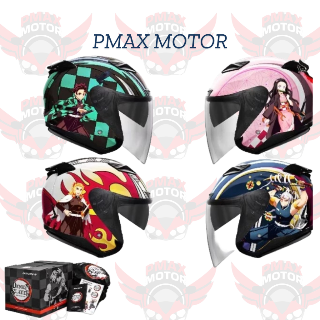 [READY STOCK] Gracshaw Demon Slayer Limited Edition helmet - Tanjiro ...