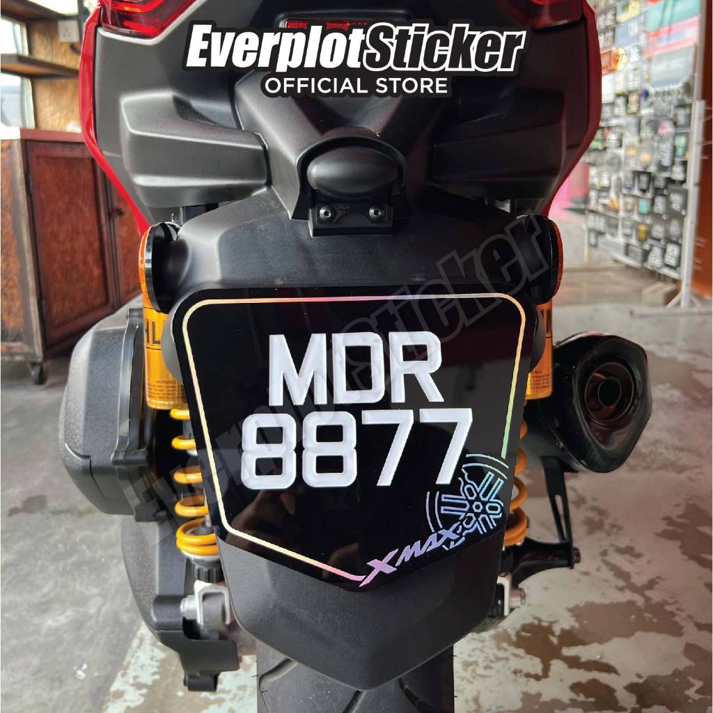 Number Plate Xmax V2 full Mudguard size. No Plat Xmax v2 Custom Design ...