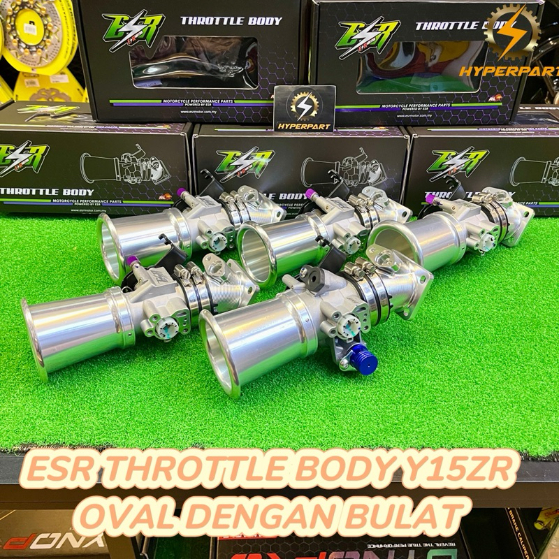 ESR MOTOR THROTTLE BODY Y15ZR OVAL DENGAN BULAT WITH TRUMPET | Shopee ...