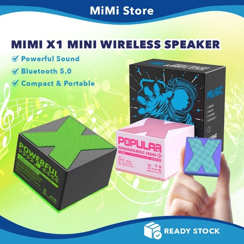 MiMi X1 Speaker Portable Bluetooth 5.0 Stereo Surround Mini Desktop ...