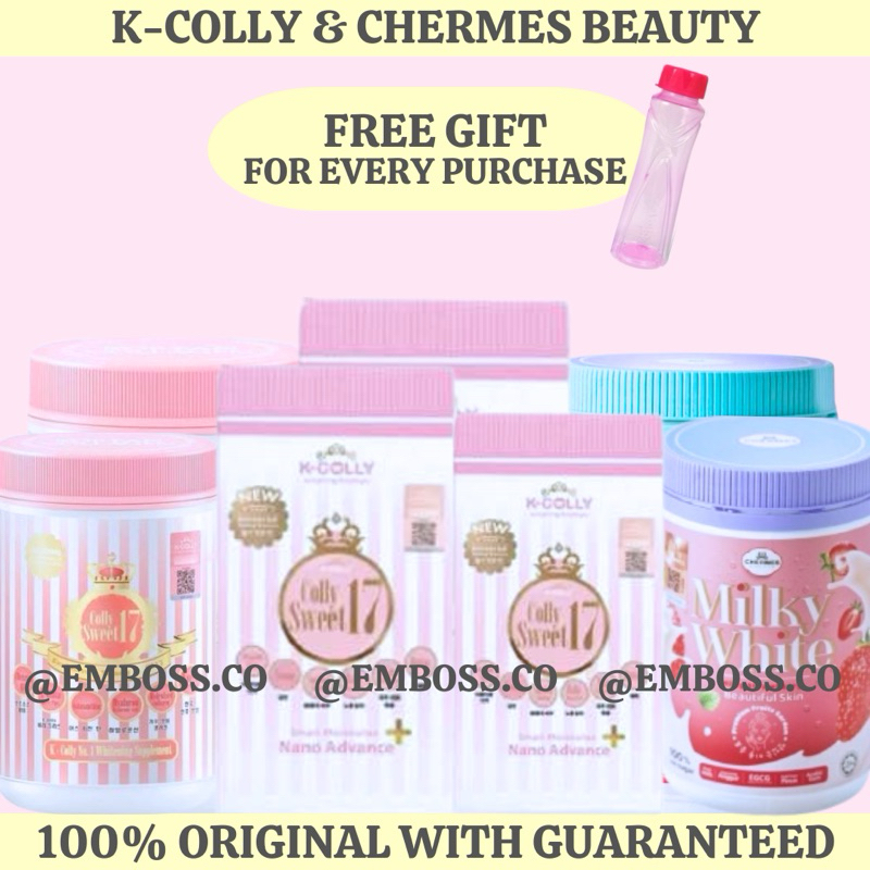 🔥100% ORIGINAL WITH QR CODE🔥 KCOLLY SWEET 17 COLLAGEN MILKY WHITE ...