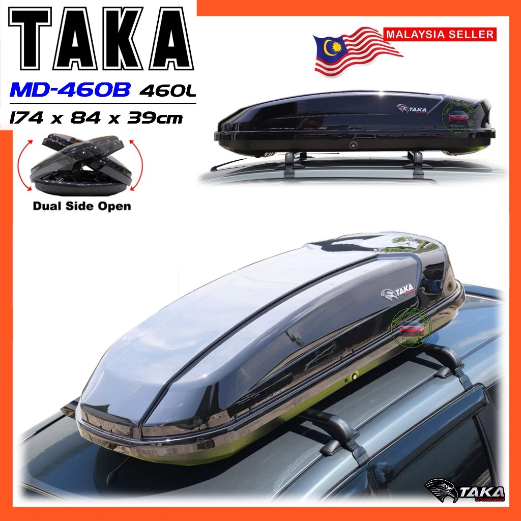 TAKA MD-460B [XL Size] 460L Car Roof Box [Explorer Series] [Glossy ...