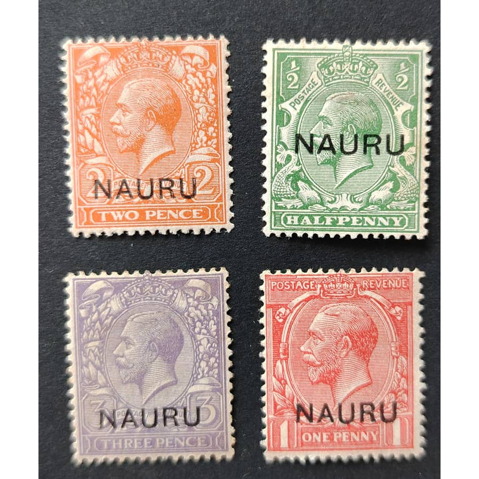 NAURU, 1916 Great Britian Postage Stamps Overprinted "NAURU" , MINT, LOOSE STAMP, 4 STAMP ONLY ...