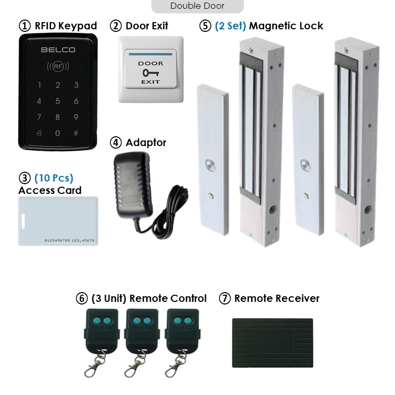 TOUCH SCREEN Double Door Access Control System RFID DA3000 With ...