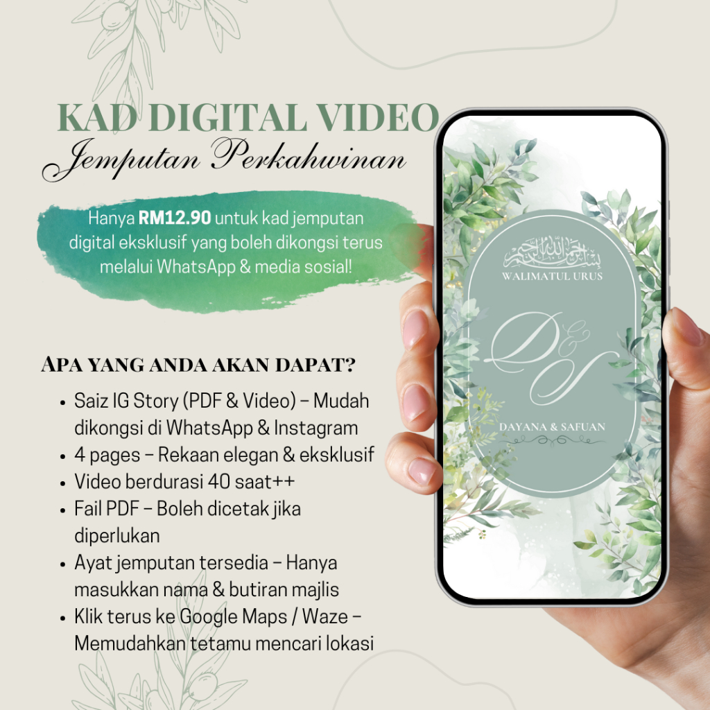 Video Kad Jemputan Kahwin Digital/Kad Walimatul Urus eCard/Video Wedding Invitation Digital Card ...