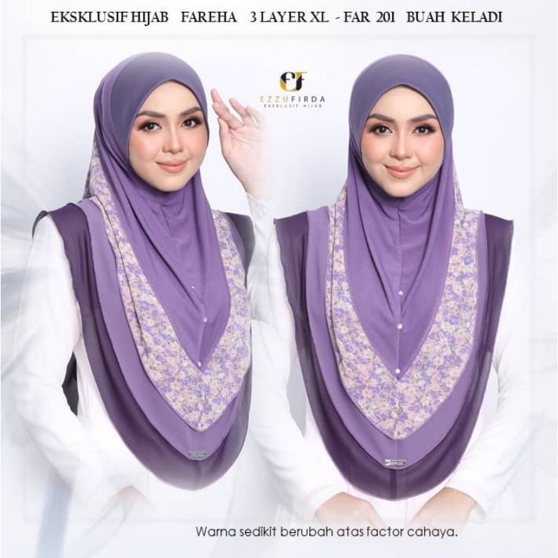TUDUNG FAREHA XL (3 LAYER) | Shopee Malaysia
