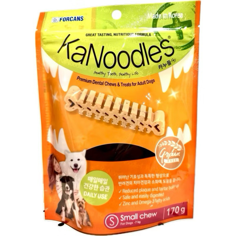 Forcans KaNoodles Premium Dental Chews & Treats for Adult Dogs 170g (S ...