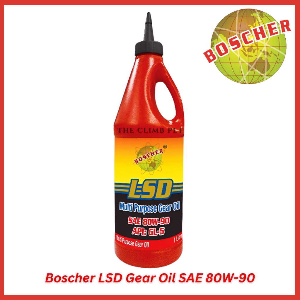 Boscher LSD Gear Oil SAE 80W-90 GL-5 1L - Manual Transmission Fluid ...